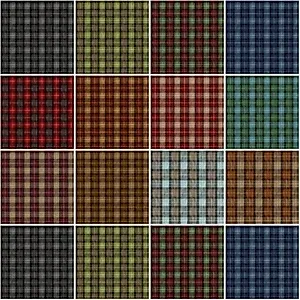 Michael Miller Lumber Check FQ 0309 Fat Quarter Bundle 24 pcs