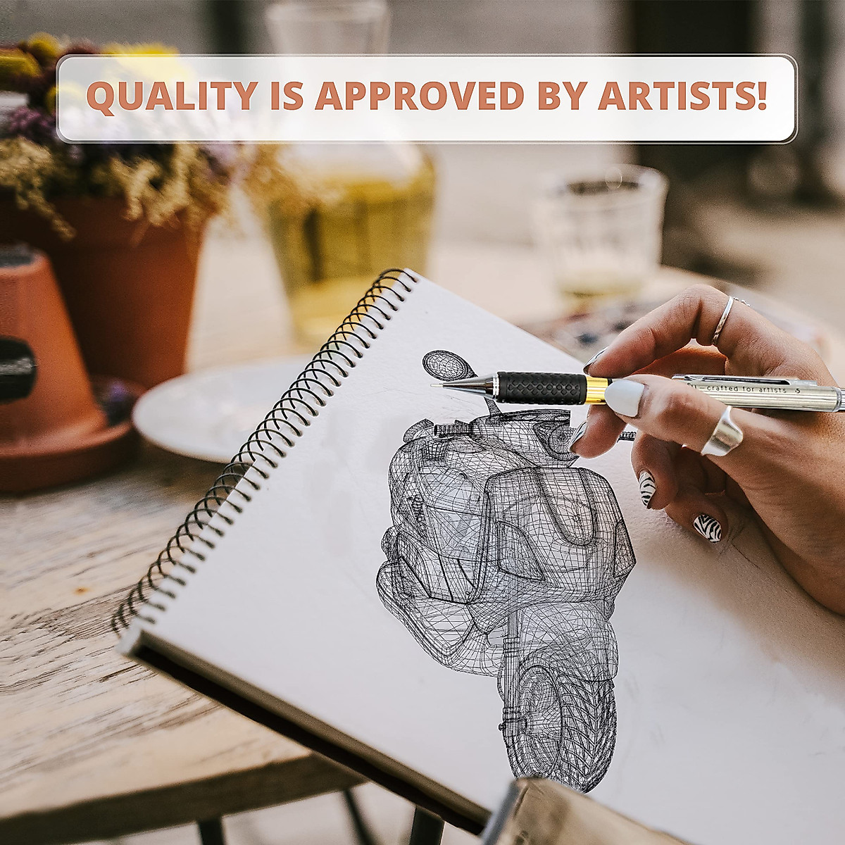 Bellofy Multimedia Sketchbook 100 Sheets | Mixed Media Paper for Drawing & Painting | Drawing Paper for Artists, Beginners & Kids | Sketchbook Mixed Media for Acrylic, Watercolor, Graphite & More