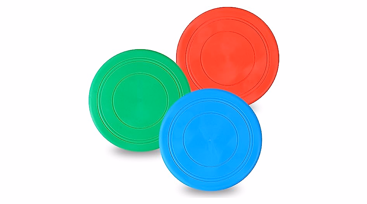 MIDELONG Flying Disc Set Soft Flying Disks Rubber Play Discs Colorful ...