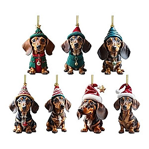 QAZIUY Christmas Ornaments 2023 DIY Christmas Ornaments Dog Pendant Halloween Christmas Pendant Christmas Tree Decoration Car Interior Decoration Decoration for Xmas Tree Party Decorations