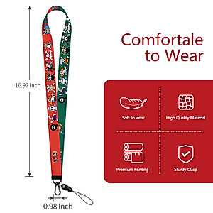 3 Pack Neck Lanyard with ID Badge Holder for Keys Key Chain Card Funny Cool Anime Lanyards for Women Men Guys Girl Boys Kids Gift GS414