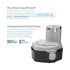 ExpertPower® 14.4v 3000mAh NiMh Extended Battery for Makita 1433 1434 1435 1435F 192699-A 193158-3