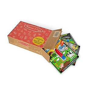 Melissa & Doug On the Go Water Wow! Reusable Color with Water Activity Pad 3-Pack, Jungle, Safari, Farm - FSC Certified