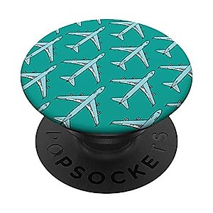 Airplane Pattern Passenger Plane Pilot Christmas Gift PopSockets Grip and Stand for Phones and Tablets