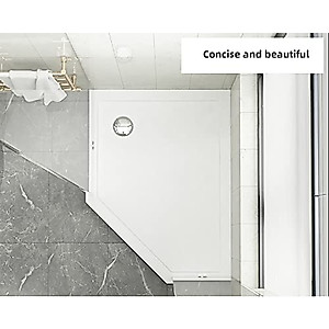 Low Profile Shower Drain Chrome Plated ABS Shower Tray Siphon Slim Drain 90mm 36 L/min Water Flow, Low Profile p Trap Side Drain