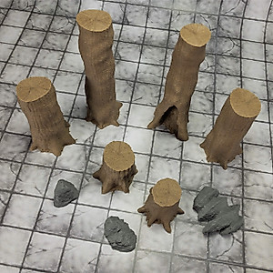 Extruded Gaming Chestnut Trees #3 Tabletop RPG Set