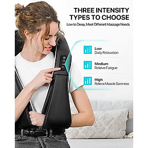 ALLJOY Shiatsu Back and Neck Massager with Heat, Electric Deep Tissue 3D Kneading Massage Pillow for Shoulder, Legs, Foot and Body, Relax Gifts for Women Men Mom Dad