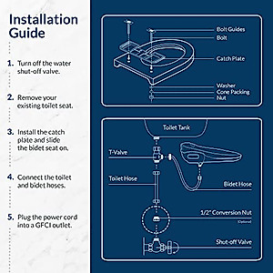 Bio Bidet by Bemis BB-1000W Supreme Warm Water Bidet Toilet Seat, Elongated, White
