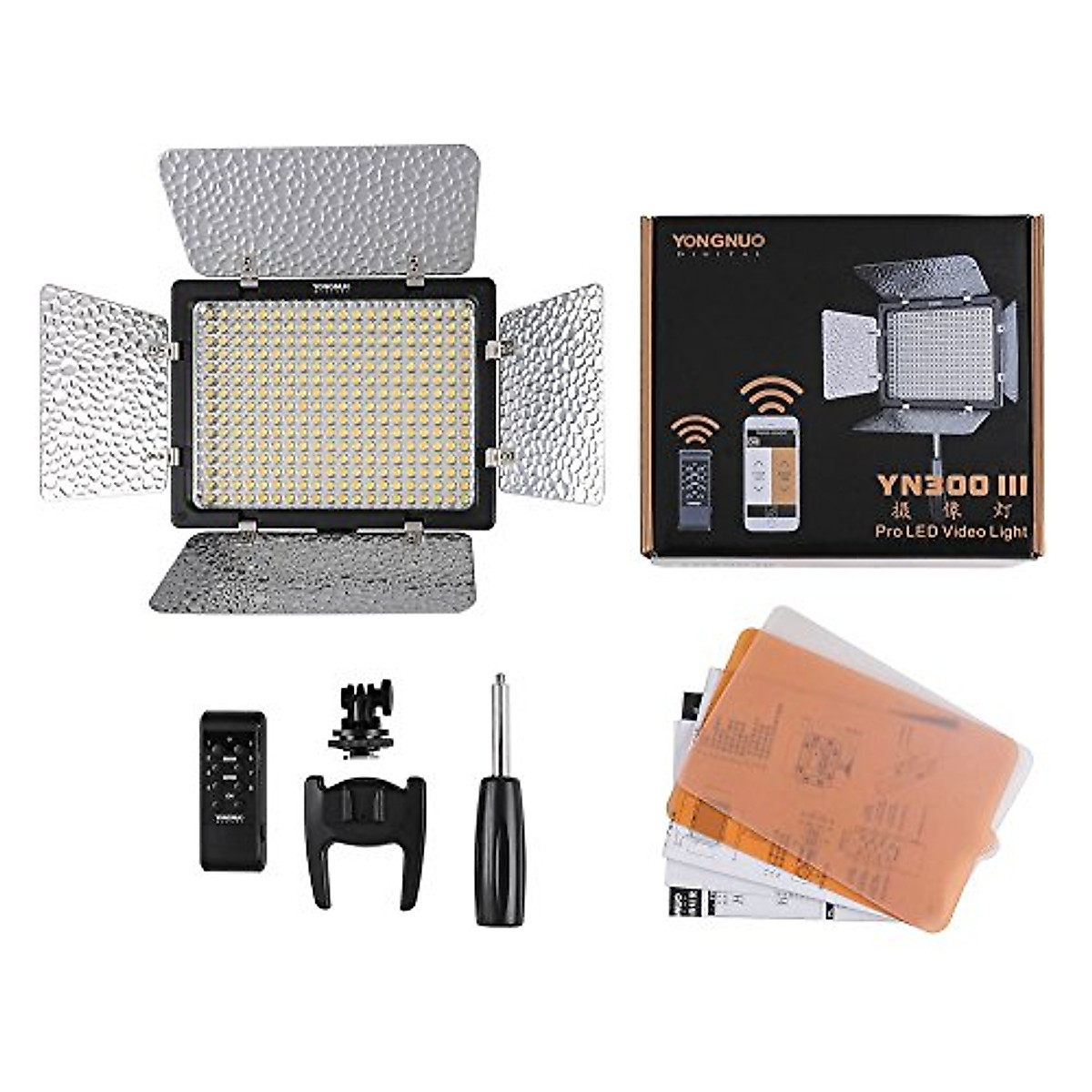 YONGNUO YN300 III LED Video Light with 5600k Color Temperatur e and Adjustable Brightness for Canon Nikon Pentax Olympus Samsung