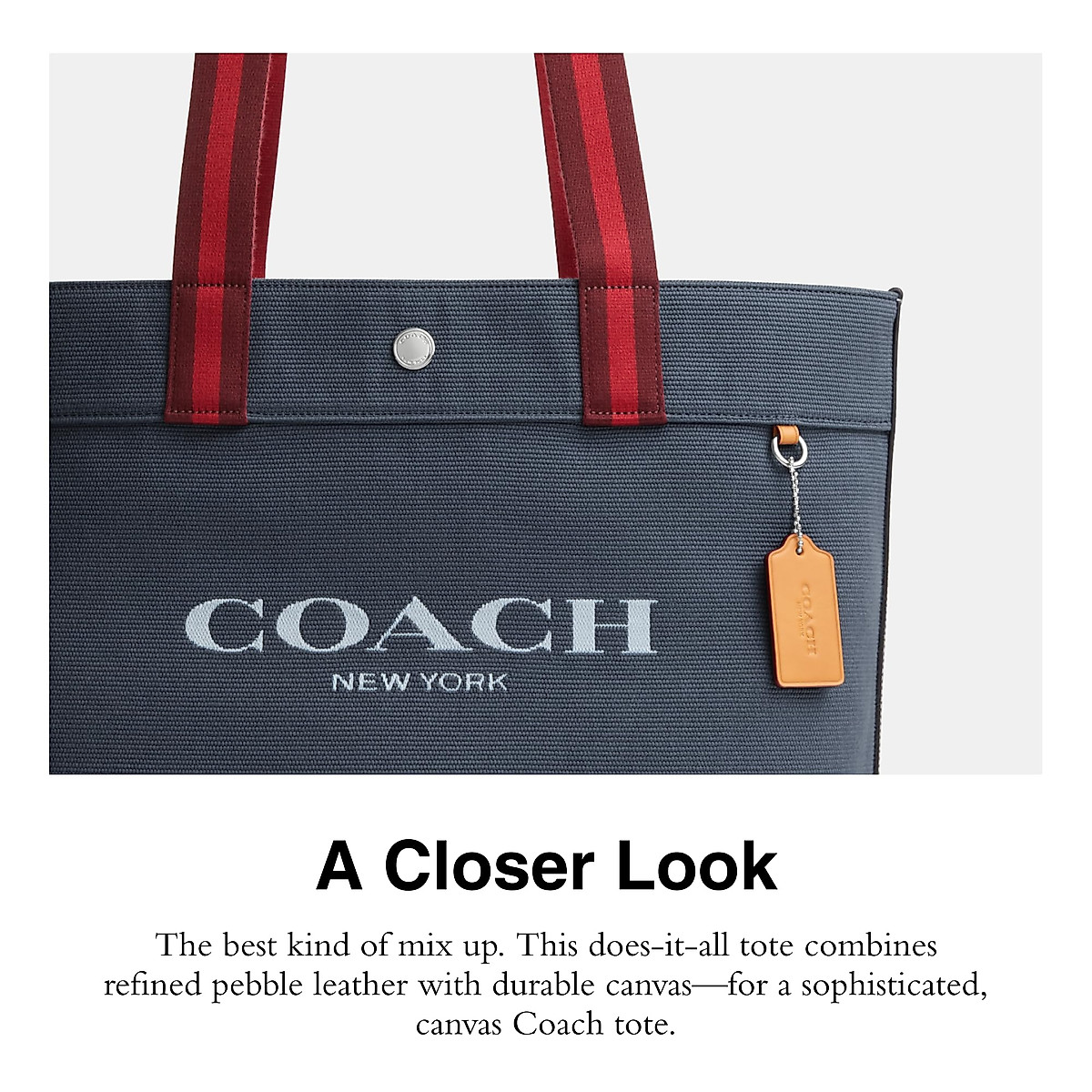 COACH Canvas Tote, Denim Multi