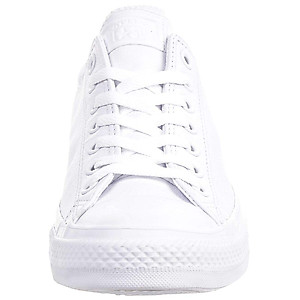 Converse Chuck Taylor All Star Mono Leather Low Top (White, 10.5 M US Women / 8.5 M US Men)