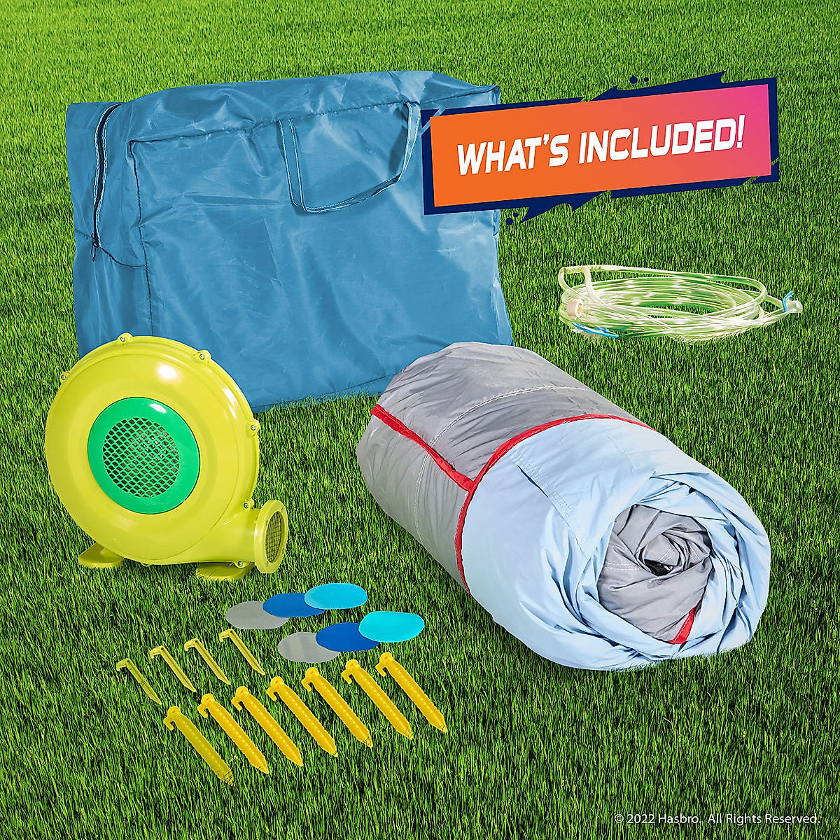 Hasbro Super Soaker Mega Battle Carrier Bounce House – Inflatable Pool Aircraft Carrier Water Park for Epic Summer Water Battles