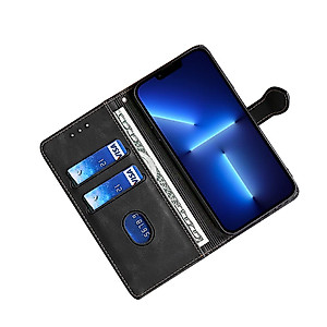 Fansipro Phone Cover Wallet Folio Case for Oppo Reno 2 F, Premium PU Leather Slim Fit Cover for Reno 2 F, 2 Card Slots, Easy Carry, Black