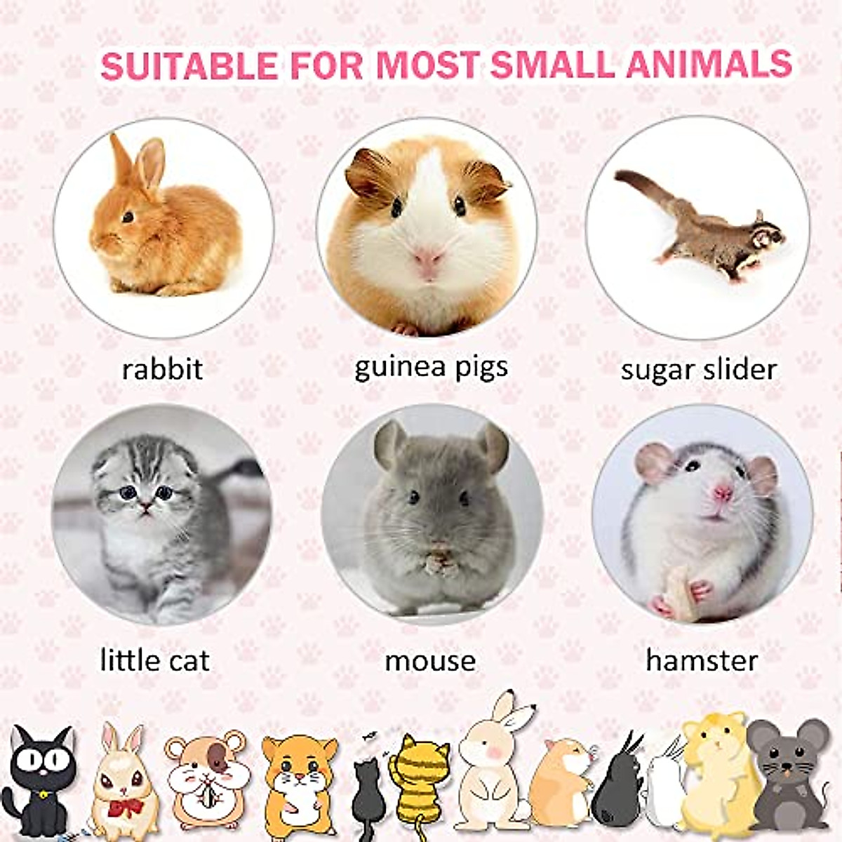 Guinea Pig Hanging Tunnel Hammocks - HOMEYA 2 PCS Luminous Small Animal Pet Hideout Bunkbed Cage Cave Toys for Hamster Squirrel Ferret Hedgehog Chinchilla - Cage Accessories