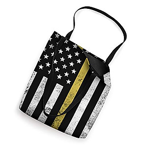 Patriotic Thin Yellow Line USA American Flag Dispatcher Tote Bag