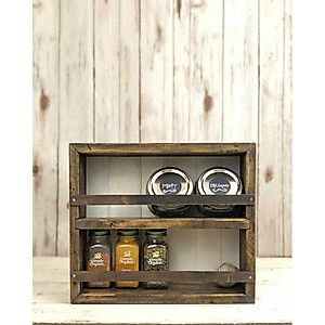 Mansfield No. 104 1/2 - Solid Wood Spice Rack Cabinet Espresso/Navy Blue