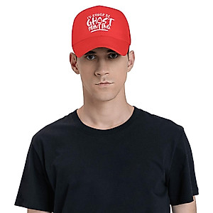 I'd Rather Be Ghost Hunting Adjustable Baseball Hat Unisex Adult Sports Cap Red Outdoor Uv Protection