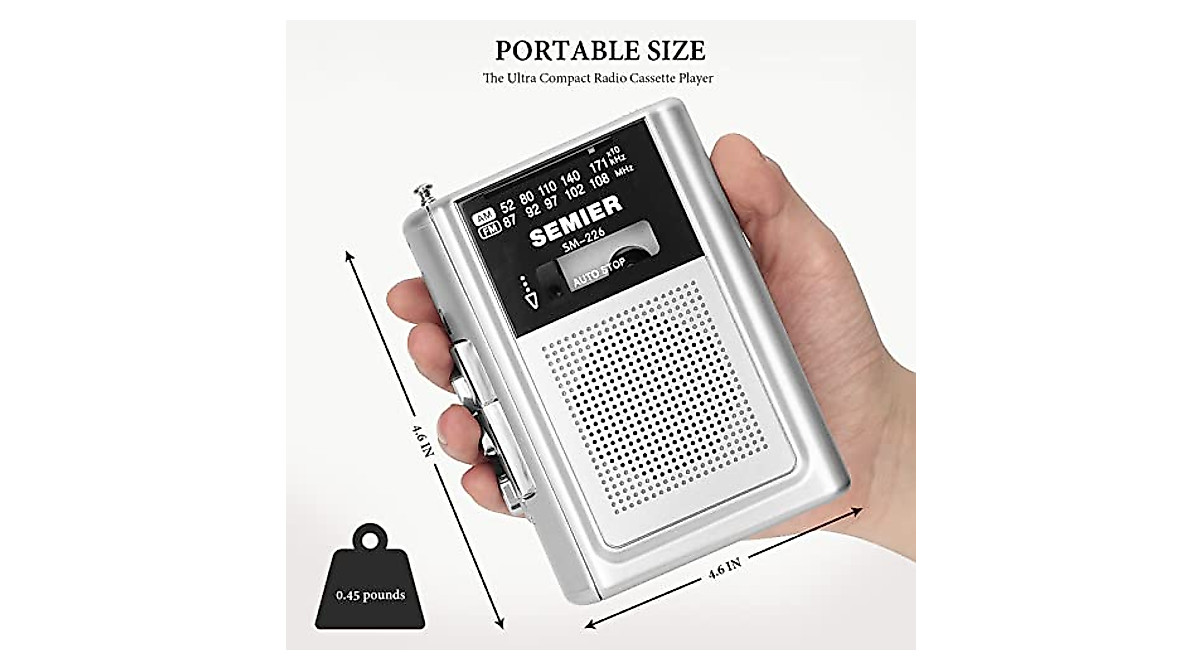 SEMIER Portable Cassette Player & AM/FM Radio Recorder