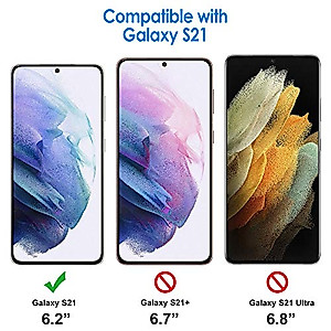 JETech Screen Protector Compatible with Samsung Galaxy S21 5G 6.2-Inch, HD Clarity, Flexible TPU Film Compatible with Fingerprint Sensor, 2-Pack