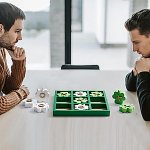 Heart Carpenter St Patrick's TicTacToe Game for Kids and Family Board Games 3D Travel of Living Room Decor and Coffee Top Table Games Decor Family Games Night Classic Board TicTacToe