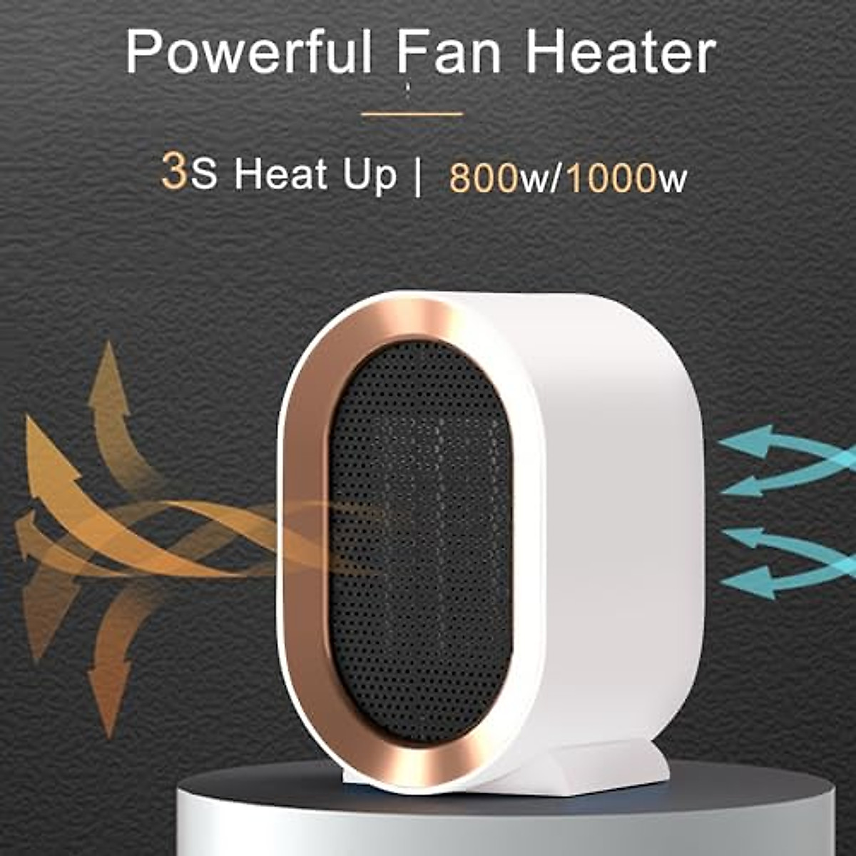 electric space heaters for indoor use: plug in portable small room personal heater with fan for bedroom bathroom | 1200 watt mini heater for office under desk table quiet handy 300 sq ft air heat