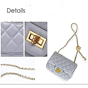 Jopchunm Designer Handbags Leather Clutch Small Quilted Purse Black Crossbody Bags for Women