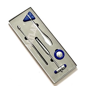Artlab-Neurological Percussion Set-Reflex Hammer Medical Instrument Set, Includes Pinwheel, Babinski Hammer,Taylor Buck Hammer,Diagnostic Kit for Nurses,EMS,Medical Students (Set of 4 Blue)