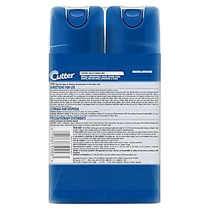 Cutter Insect Repellent Twin Pack, 2-6 Ounce Aerosol Cans, With 7 Percent DEET