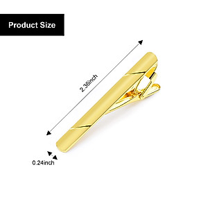 3Pcs Tie Clips for Men Classic Tie Bar Black Silver Gold Tie Clip for Wedding Business Father's Day Gifts