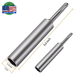 SDS-Plus Ground Rod Driver for 5/8” & 3/4” Ground Rods Great for All SDS Plus Hammer Drills Steel. (1)