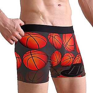 Funny Basketball Boxer Briefs for Men, Men's Comfortable Underwear