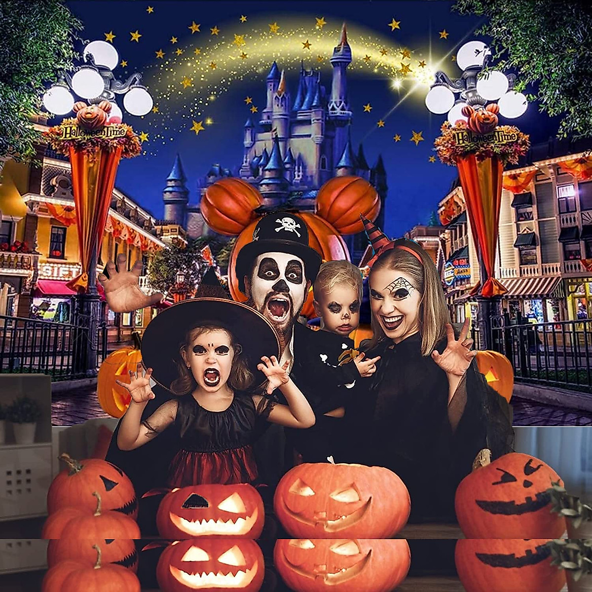 Halloween Pumpkin Head Backdrops Halloween Nightmare Party Photography Background 7x5 Halloween Birthday Backdrop Baby Shower Halloween Photo Studio Props Banner