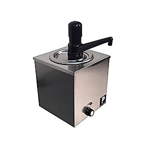 Paragon - Manufactured Fun Pro-Style Butter Warmer with Pump, Stainless Steel, 32 ounce