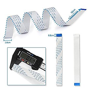 2PCS 19.6 inch Camera Cable for Raspberry Pi 4 B FFC FPC Ribbon 15 pin Extension Cord Flexible Flat Wire Cable Connection for LCD,Car Navigation,Car Audio,DVD Player,Recorder,Printer 19.6''/ 50cm