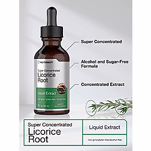 Licorice Root Extract | 2 oz | Alcohol Free | Vegetarian, Non-GMO, Gluten Free Liquid Tincture | by Horbaach