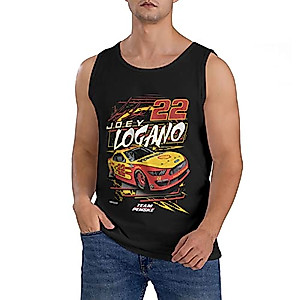 ASFRSH Joey Logano 22 Men Sleeveless Garment Sport T-Shirt Athletic Undershirt Tank Top Shirt Quick Dry Men's Tee Black