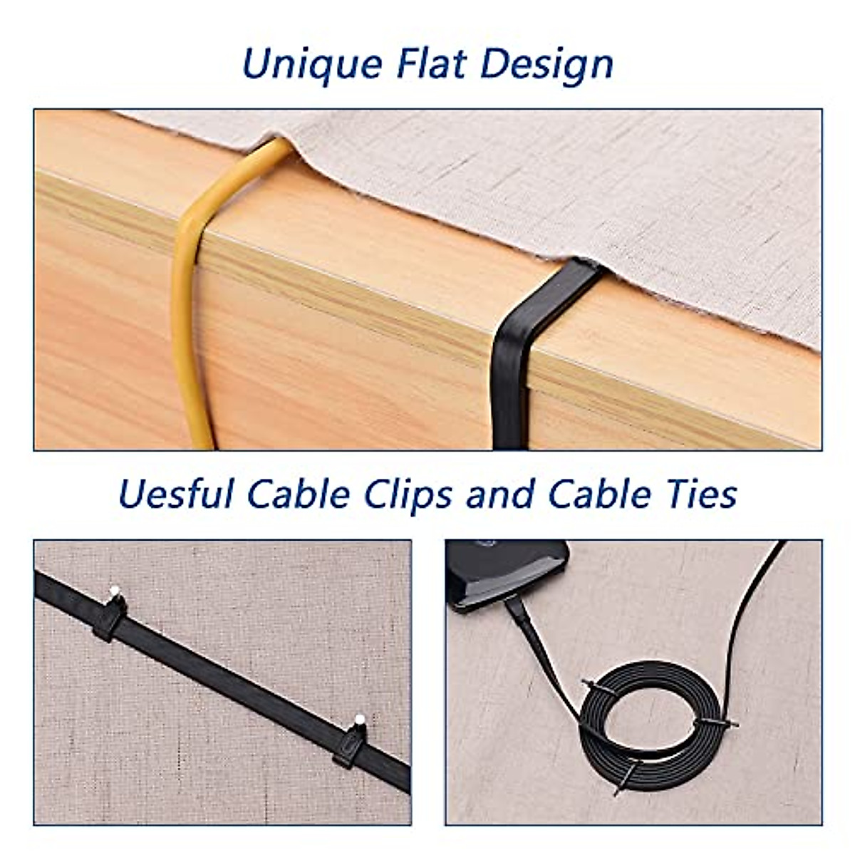 VMUND Cat 8 Ethernet Cable 100 Ft, High Speed Cat8 Flat Internet Cord 100 Foot, Outdoor Shielded Long LAN Network Patch Wire with Rj45 Connectors for Modem Gaming Laptop Computer PC, Black