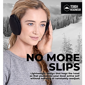 Tough Headwear Ear Muffs - Earmuffs for Men & Women - Fleece Ear Warmers & Behind the Head Ear Muffs