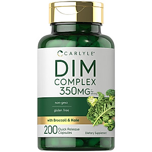 Carlyle DIM Supplement for Women & Men | 350mg | 200 Count | Vegetarian, Non-GMO & Gluten Free Complex