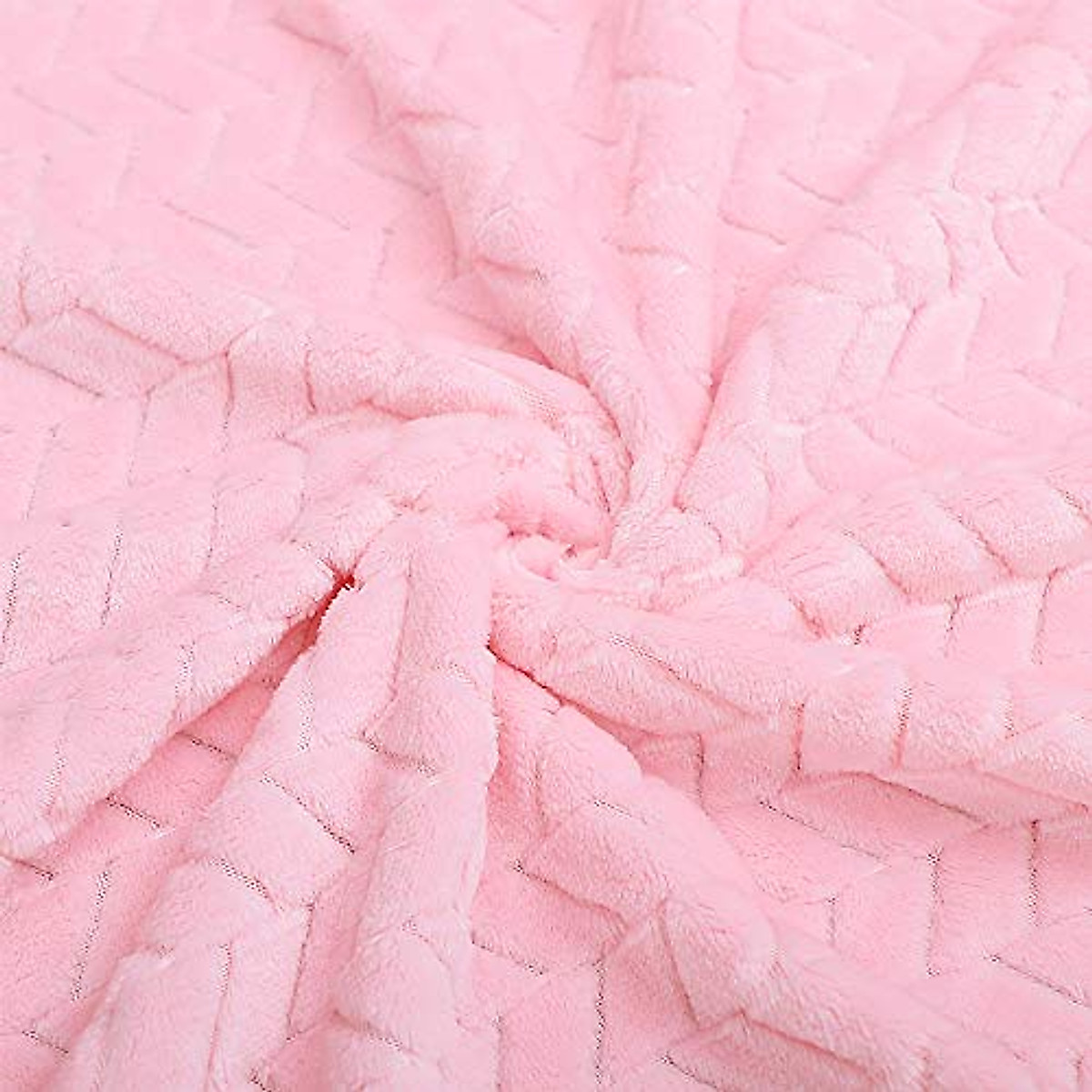 Baby Blanket Flannel, Cozy Throw Blankets for Newborn Infant and Toddler, Super Soft and Warm Receiving Baby Blanket for Crib Stroller (Pink 30 * 40")