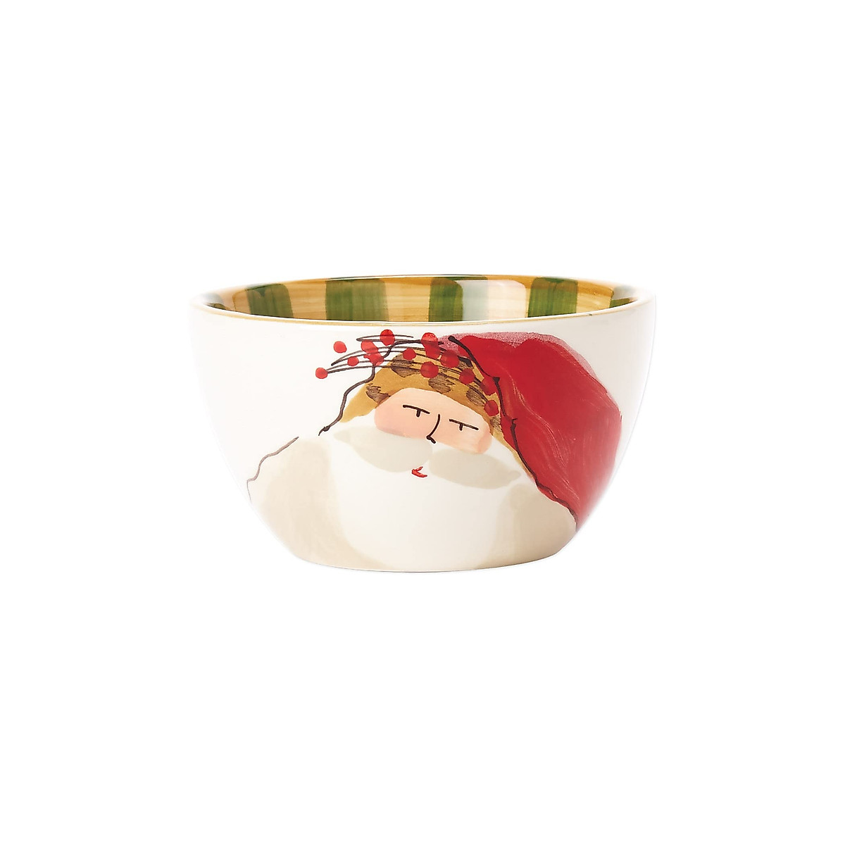 Vietri Old St. Nick Assorted Soup/Cereal Bowls, Set/4, Earthenware Kitchen/Dining Deep Oatmeal Dish