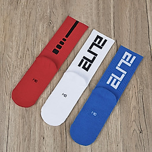 Pawdoer Boys Elite Basketball Crew Socks for Girls Youth Kids, Cushion Performance Athletic Basketball Socks