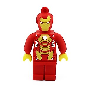 8GB Ironman Lego Edition Flash Drive, Memory Storage Device, Thumb Drive