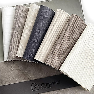 Graywind Roman Shades Light Filtering Roman Window Shades Plain Fold Soft for Doors Bedroom, Custom Size (Fabric Samples)