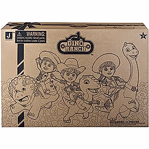 Dino Ranch Clubhouse,Large 12-Inch Playset with Lights & Sound,Features Silo with Slide,Bridge,Extendable Room,2 Dino Ranchers,2 Dinos - Toys for Kids - Amazon Exclusive