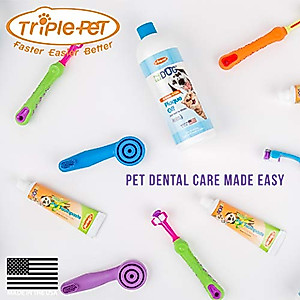 EZDOG by Triple Pet Dental Care Kit Contains Patented Finger Brush and All-Natural Vanilla Toothpaste | Best Dental Care For Dogs For Fresh Breath | Dogs Love the Taste, All Dogs