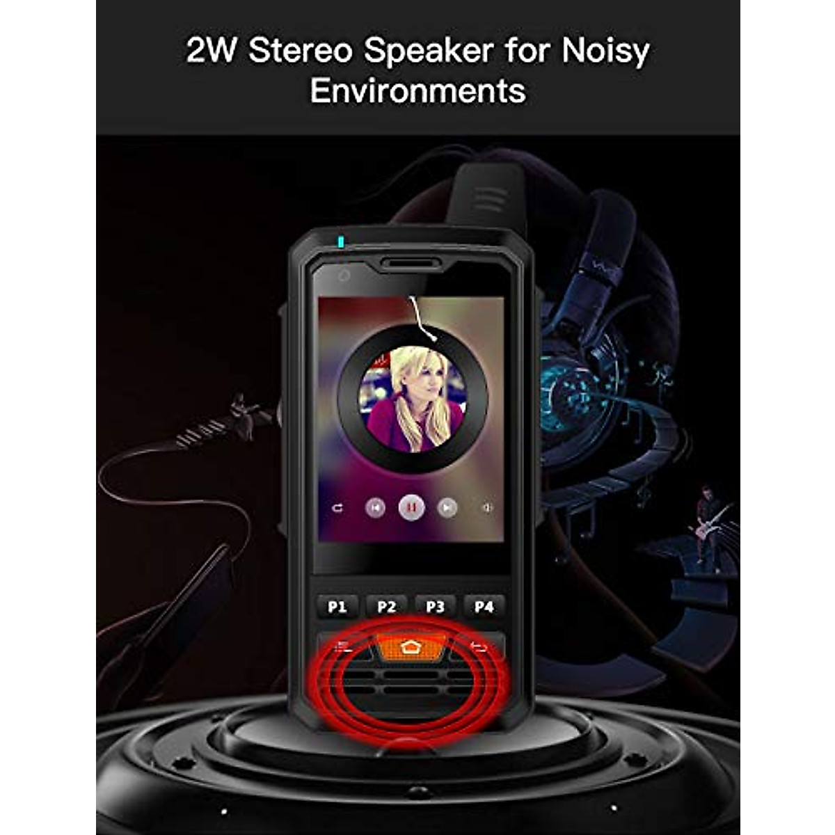 UNIWA Alps F50 Zello PTT Walkie Talkie 2.8 inches Touch Screen Quad Core MTK6735 1GB+8GB 4000mAh 4G LTE Android 6.0 Rugged Smartphone