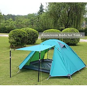 HIKEMAN Set of 2 Tarp Poles Adjustable Aluminum Telescoping Tarp Poles, Lightweight Canopy Poles Portable Tent Poles for Outdoor Camping Backpacking Awning