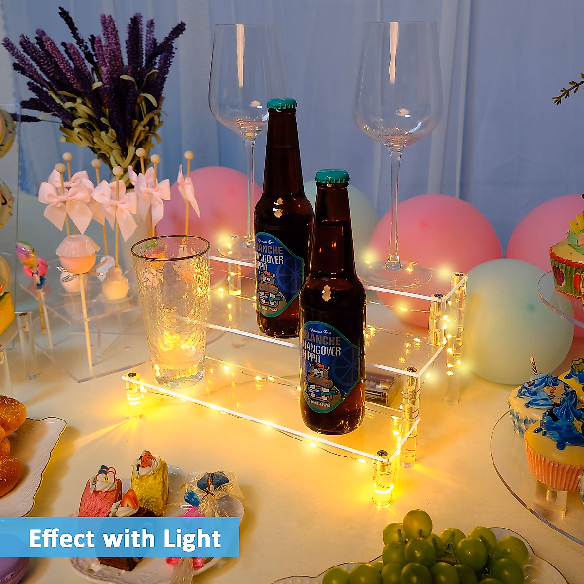 3 Tier Shelf Cake Pop Stand (Yellow) + 5 Tier Premium Cupcake Holder (Yellow)