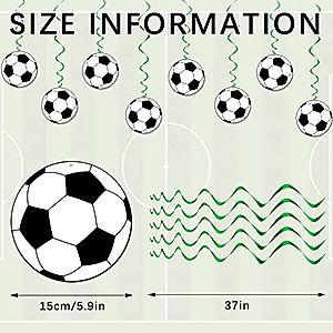 30 Pcs Soccer Ball Hanging Swirls Soccer Party Decorations Soccer Garland Soccer Party Supplies for Boys Kids Birthday Baby Shower Sports Themed Party Decoration
